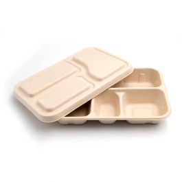 4 Compartments Bento with Lid (Paper) SDTH 07+SDTH 08 | Packaging ...